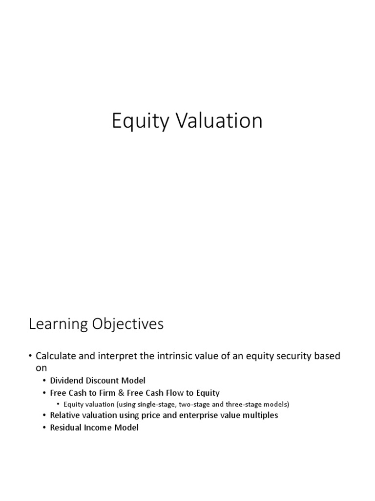 Valuation Models and Techniques: A Comprehensive Guide to Valuing ...