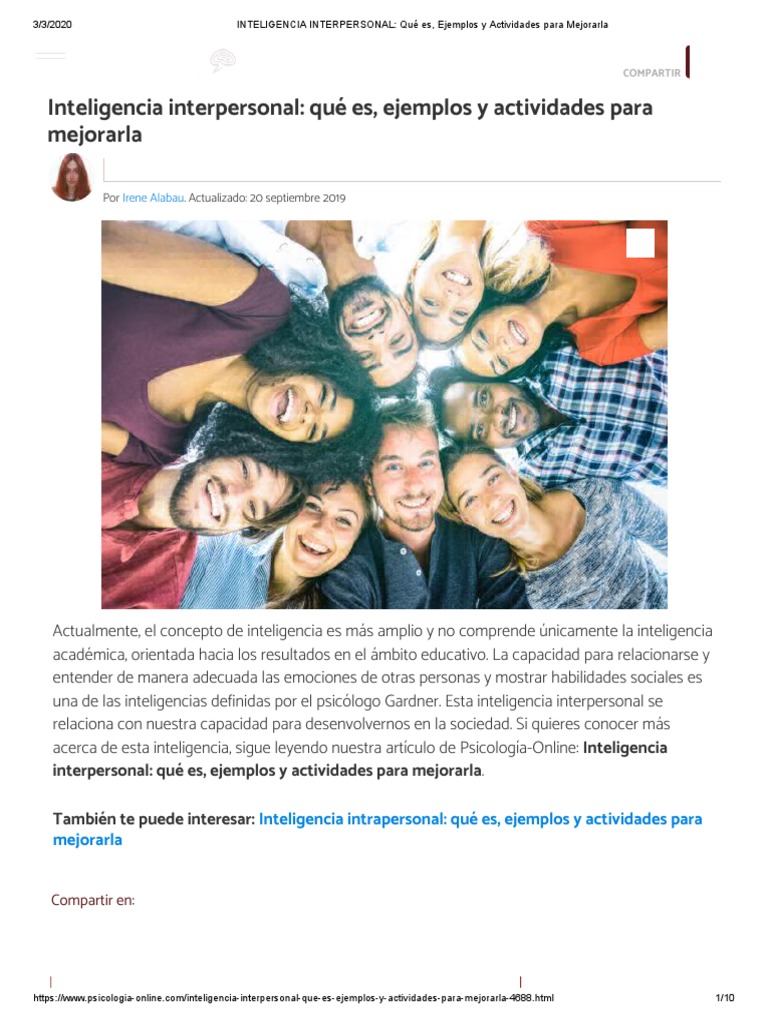 Mejora tu Inteligencia Interpersonal | PDF | Inteligencia | Las emociones