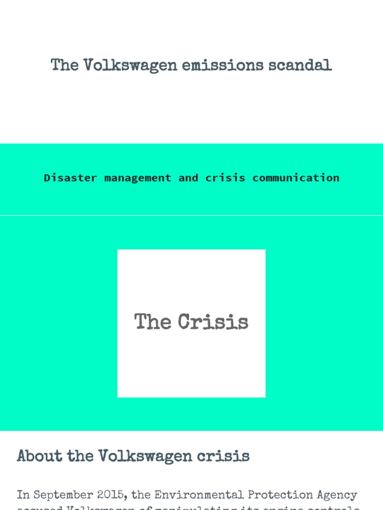 Crisis Management - Volkswagen Case Study | PDF | Volkswagen Group ...