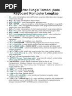Kumpulan Kode Rahasia Pada Keyboard Laptop Dan Komputer | PDF | Komputer