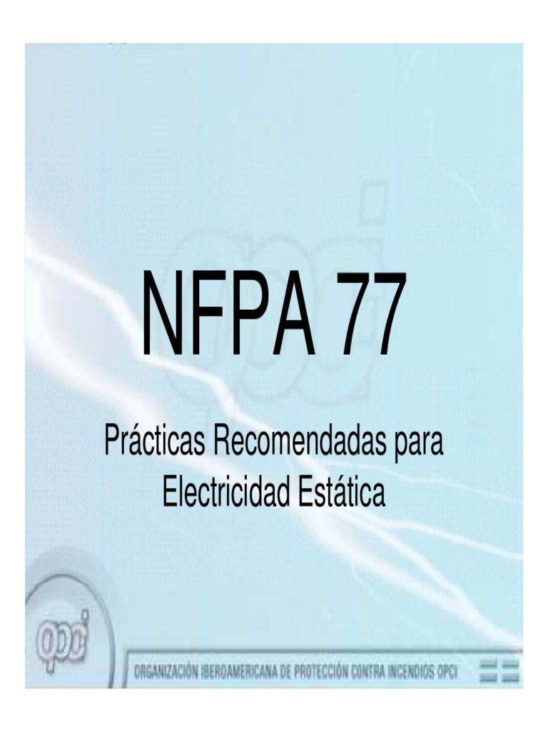 NFPA 77: Control de Electricidad Estática | PDF | Electrostática ...