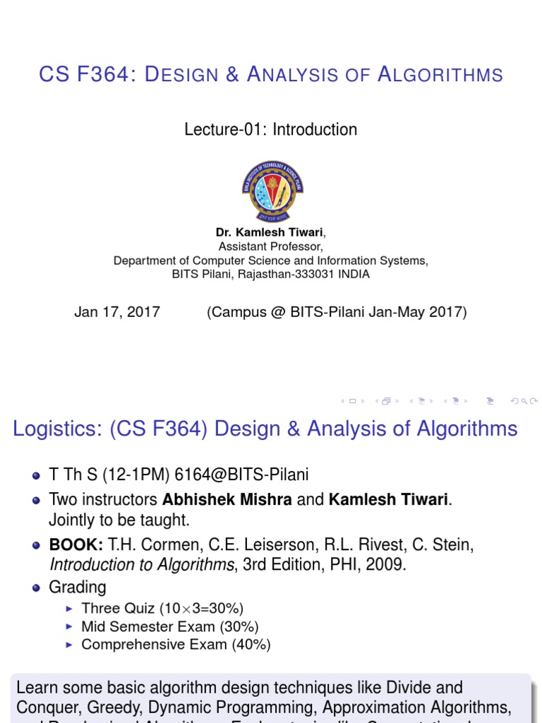 Lecture 1 | PDF | Computer Science | Algorithms