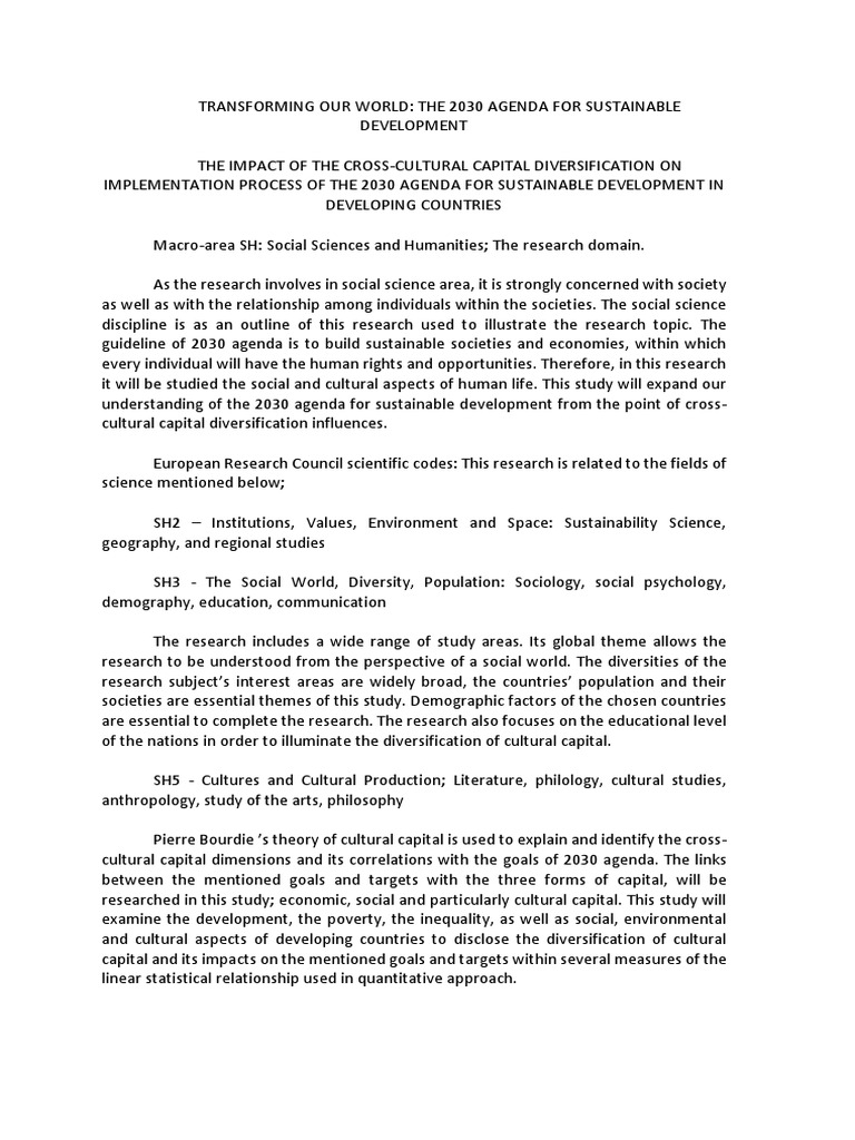 SDGs Proposal 2 PDF | PDF | Sustainability | Sustainable Development