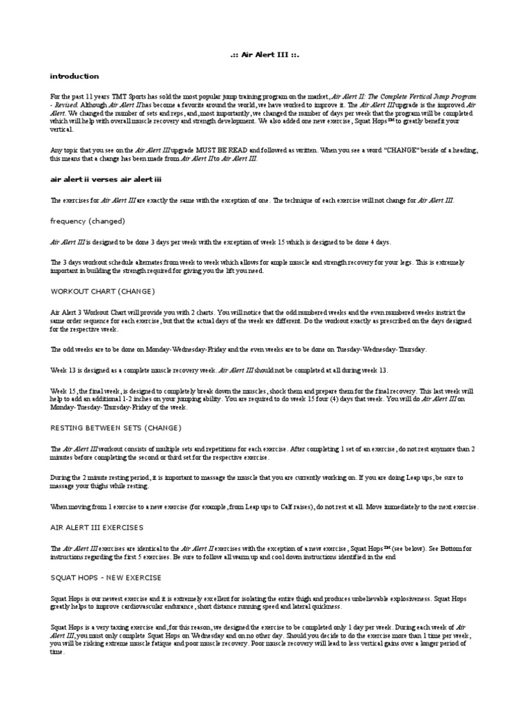 Air Alert 3 | PDF | Physical Exercise | Hobbies