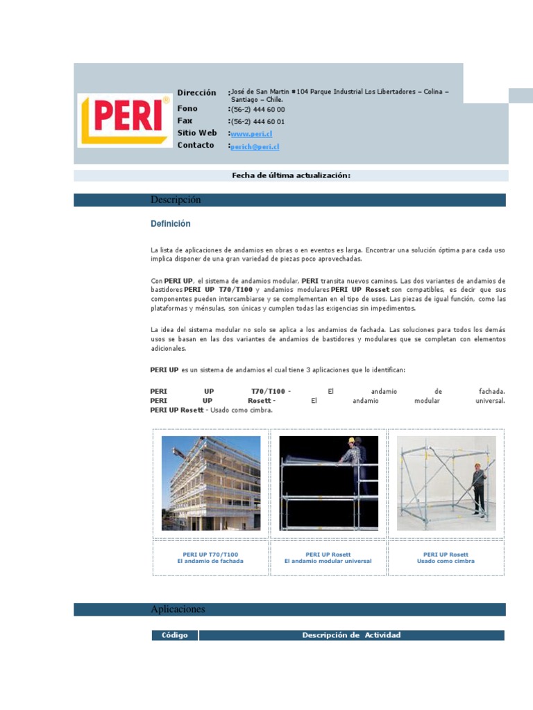 Manual Peri Up | PDF