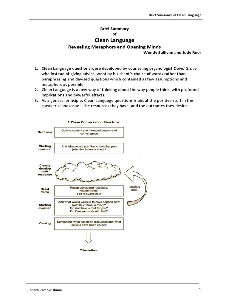 Brief Summary of Clean Language | PDF