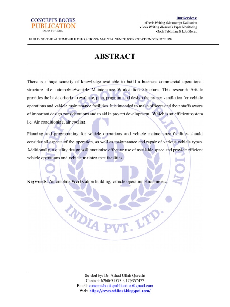 Building The Automobile Operations - Maintainence Workstation Structure ...