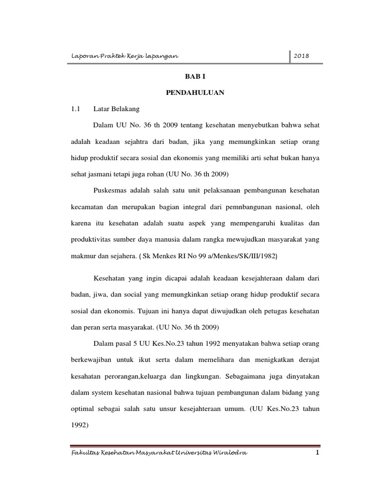 Laporan PKL B Suetin | PDF