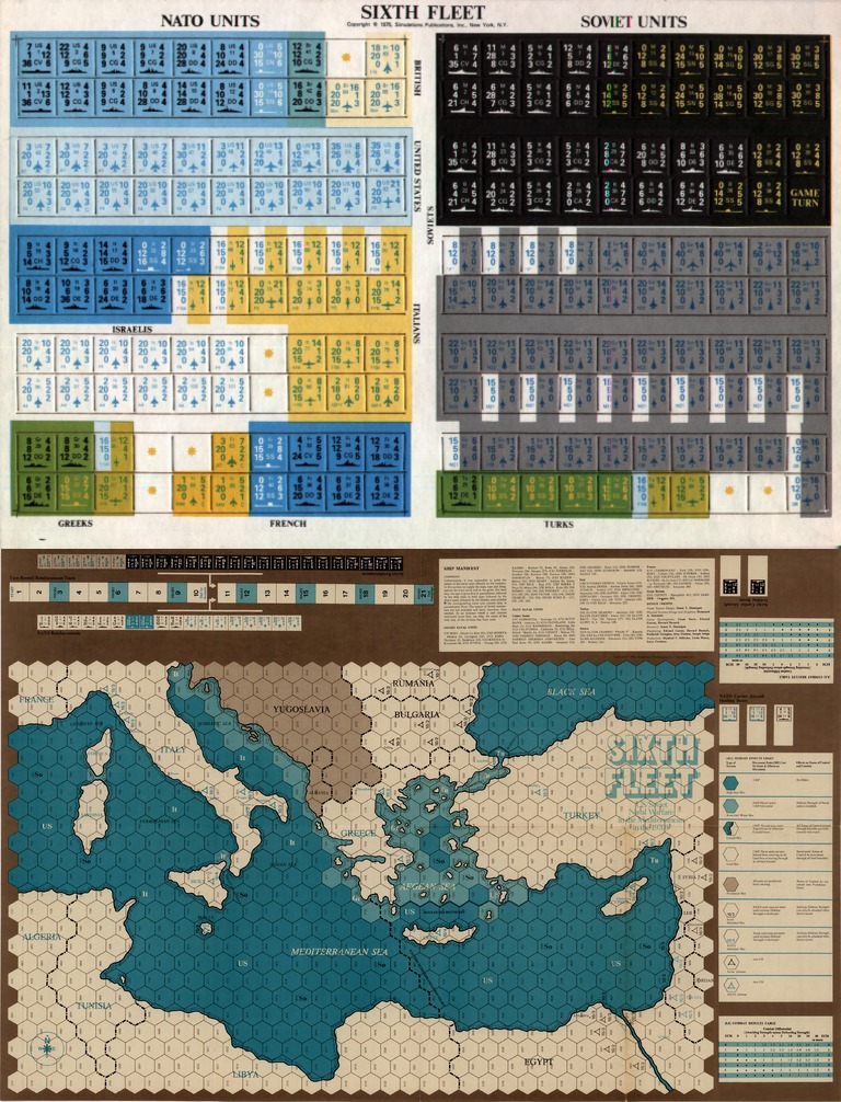 Sixth Fleet Map Counters | PDF