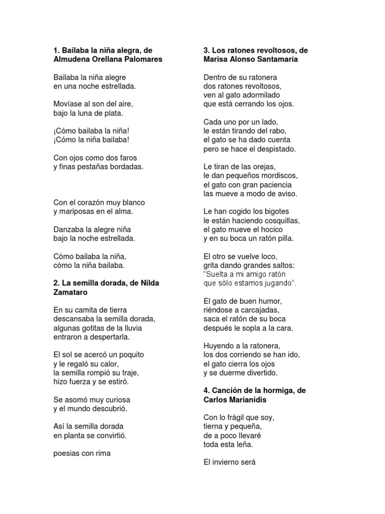 5 Poemas Cortos con Rima | PDF | Poesía | Ficción general