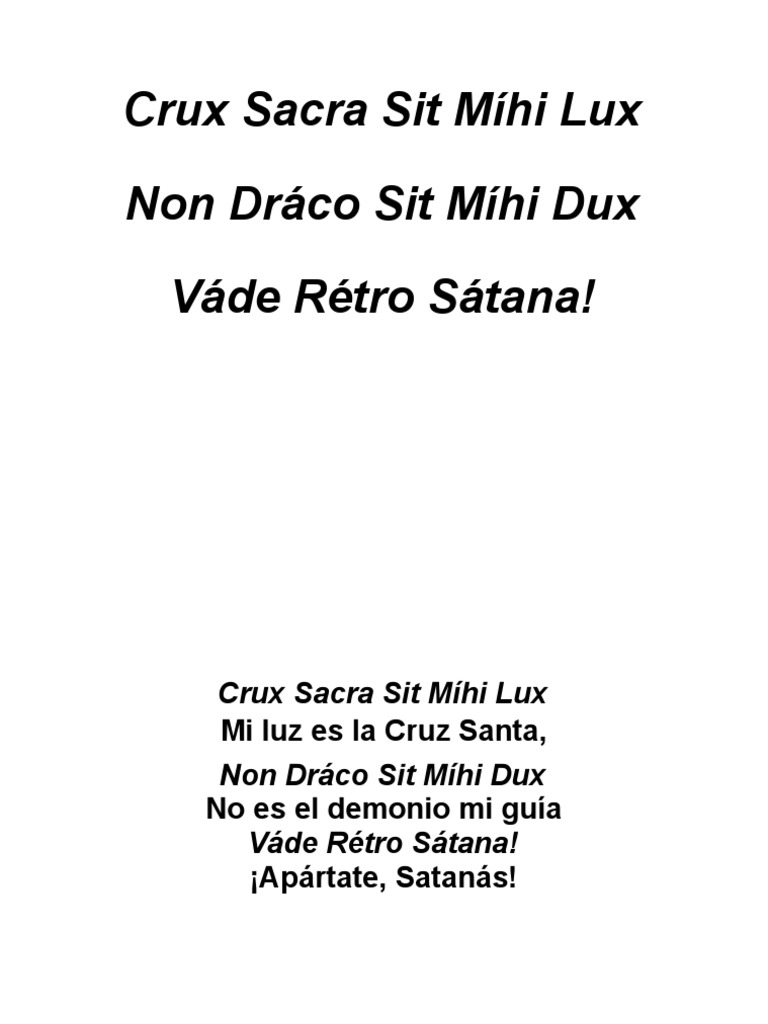 Crux Sacra Sit Míhi Lux | PDF