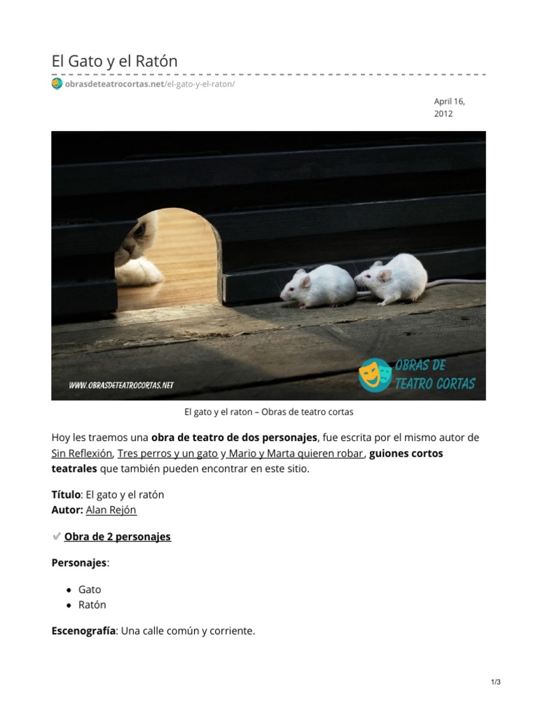 El Gato Y El Ratón Pdf