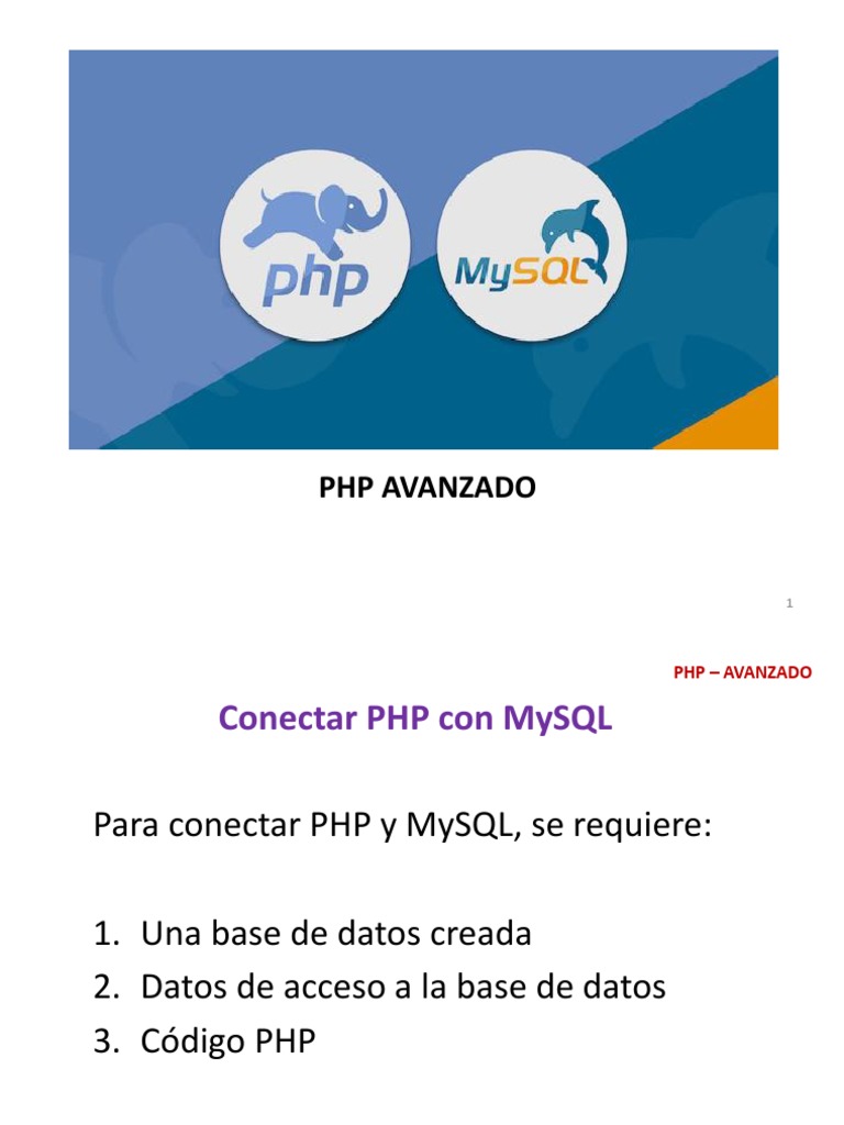 PHP 7 - Avanzado Conexion BD | PDF | Informática