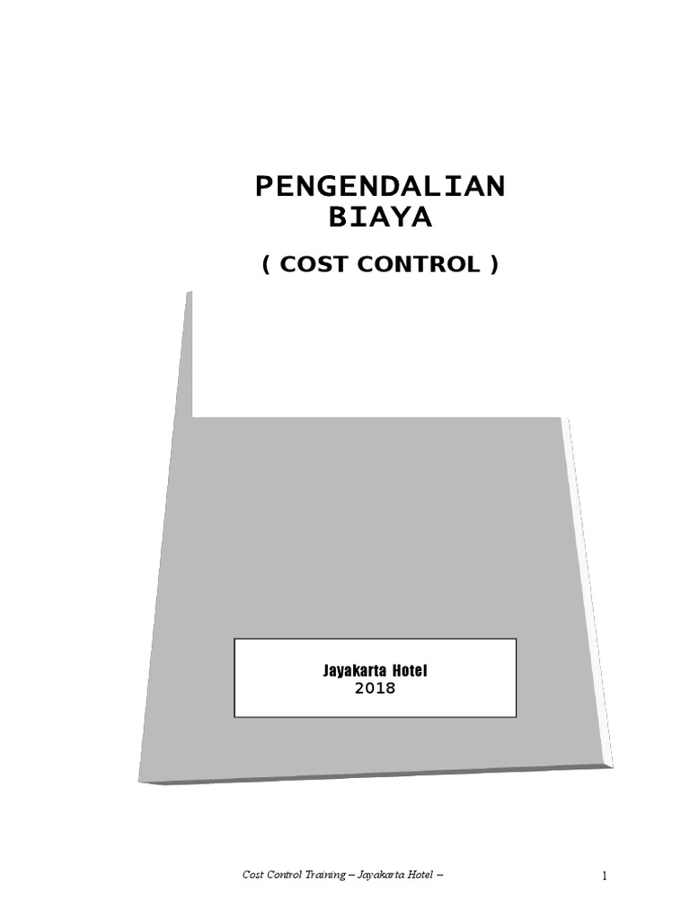 Cost Control Module | PDF