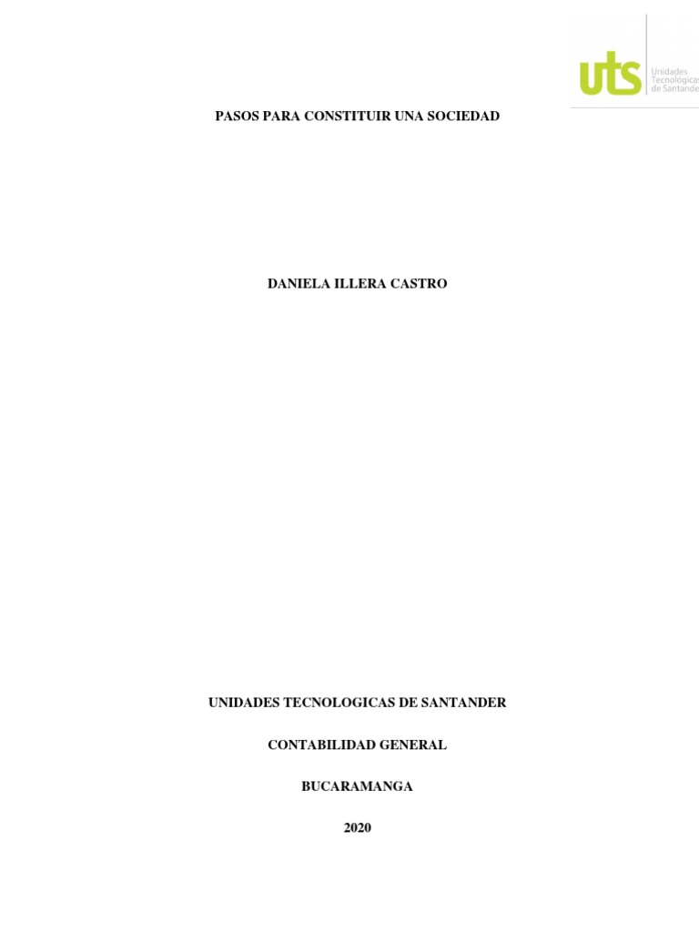 Pasos para Constituir Una Sociedad | PDF