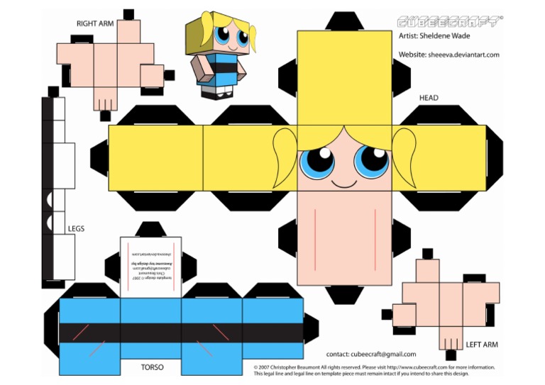 Powerpuff Girl 2 Paper Toys Paper Craft | PDF
