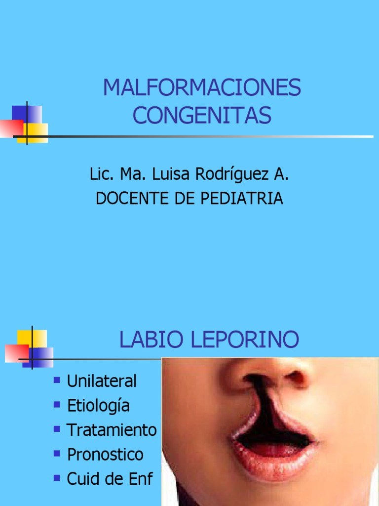 Malformaciones Congénitas en Pediatría | PDF | Ciencia y matemáticas ...