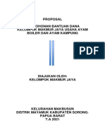 Contoh Proposal Bisnis Ternak Ayam Kampung | PDF | Karier & Perkembangan | Bisnis