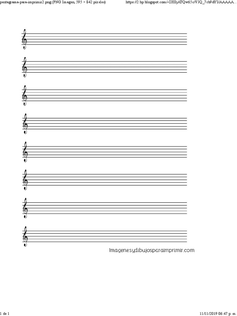Pentagrama para Imprimir | PDF