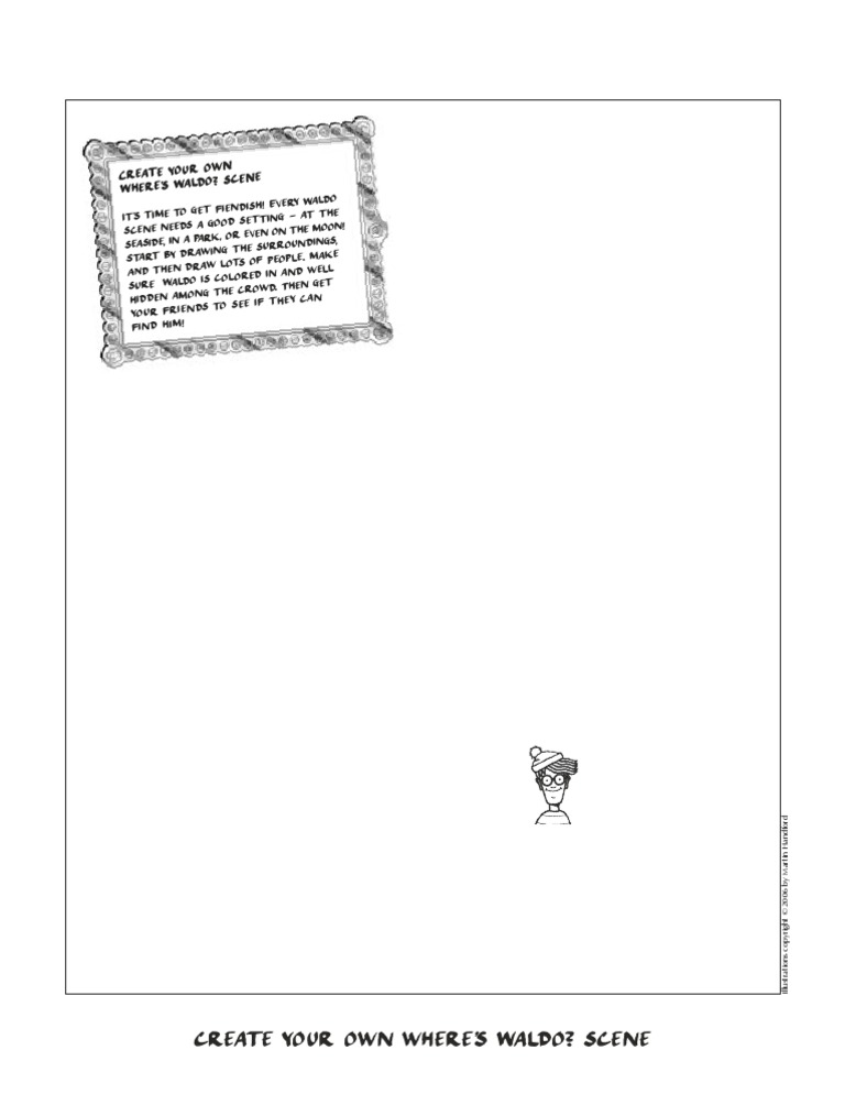 Where's Waldo? Activity Sheet #2 Create Scene | PDF | Leisure