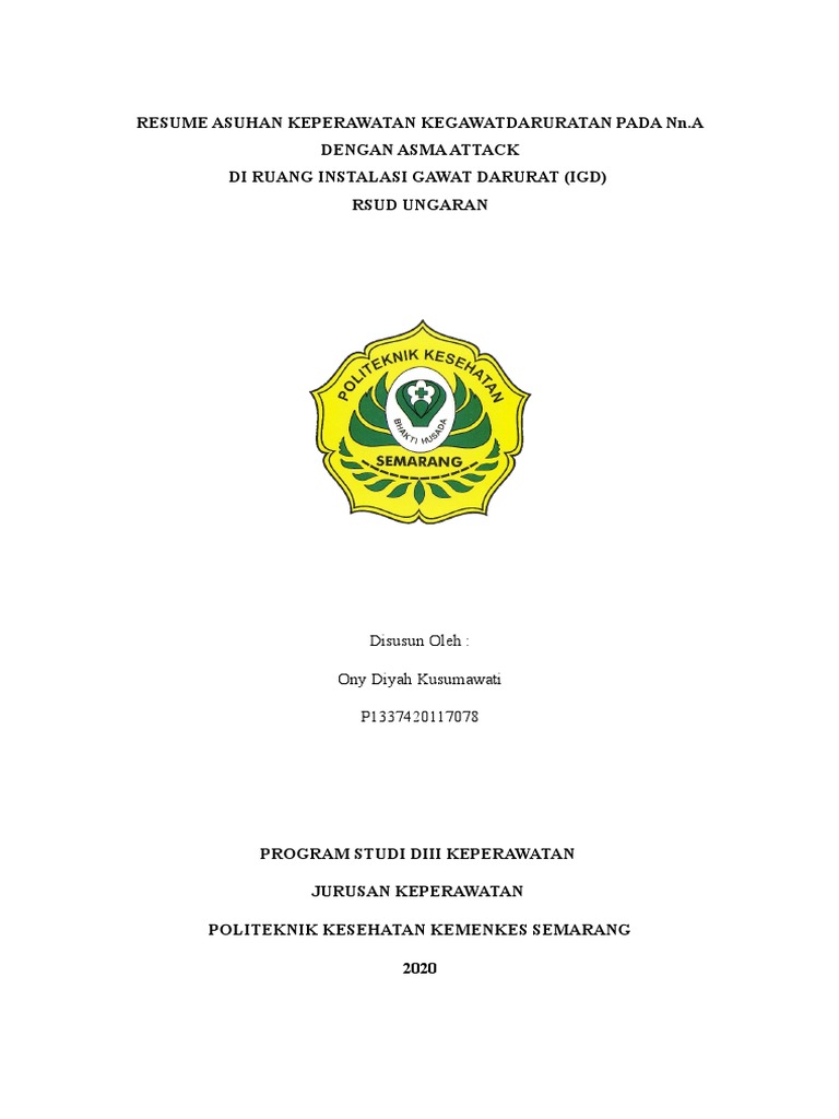 Resume Asuhan Keperawatan Asma IGD | PDF