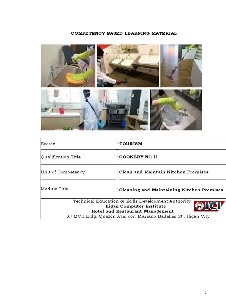 Clean and Maintain Kitchen Premises | PDF