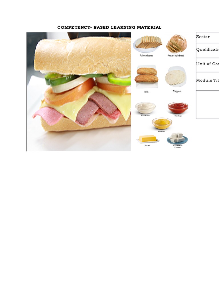 Preparing a Variety of Sandwiches | PDF