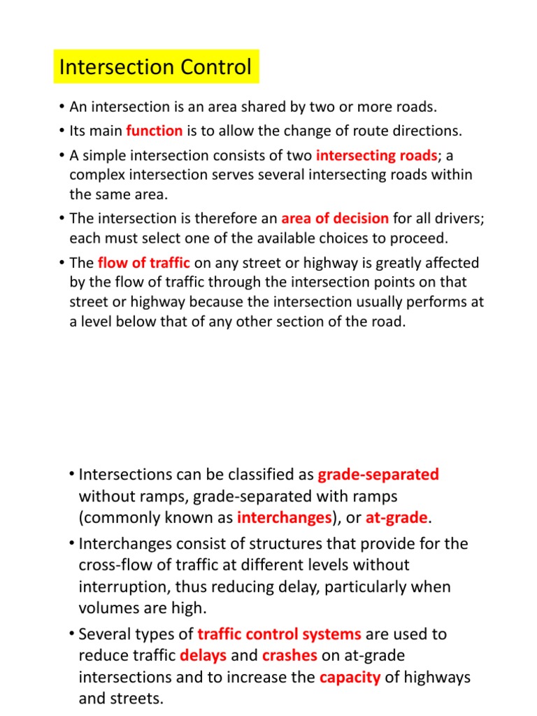 Intersection Control | PDF