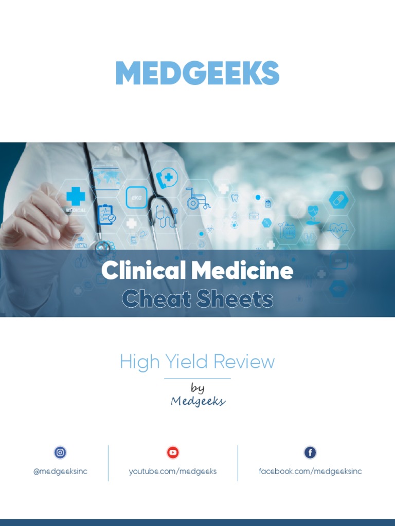 Clinical Medicine Cheat Sheets | PDF