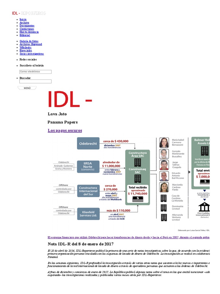 Los Pagos Oscuros - IDL Reporteros | PDF