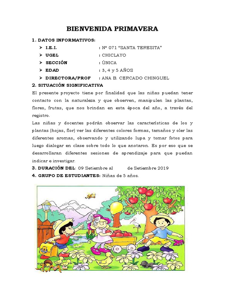 Bienvenida Primavera | PDF