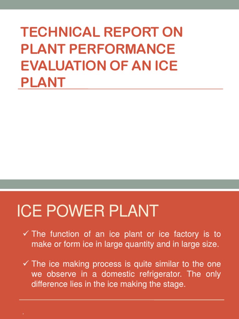 Ice Plant Performance Evaluation Report | PDF | Home & Garden ...