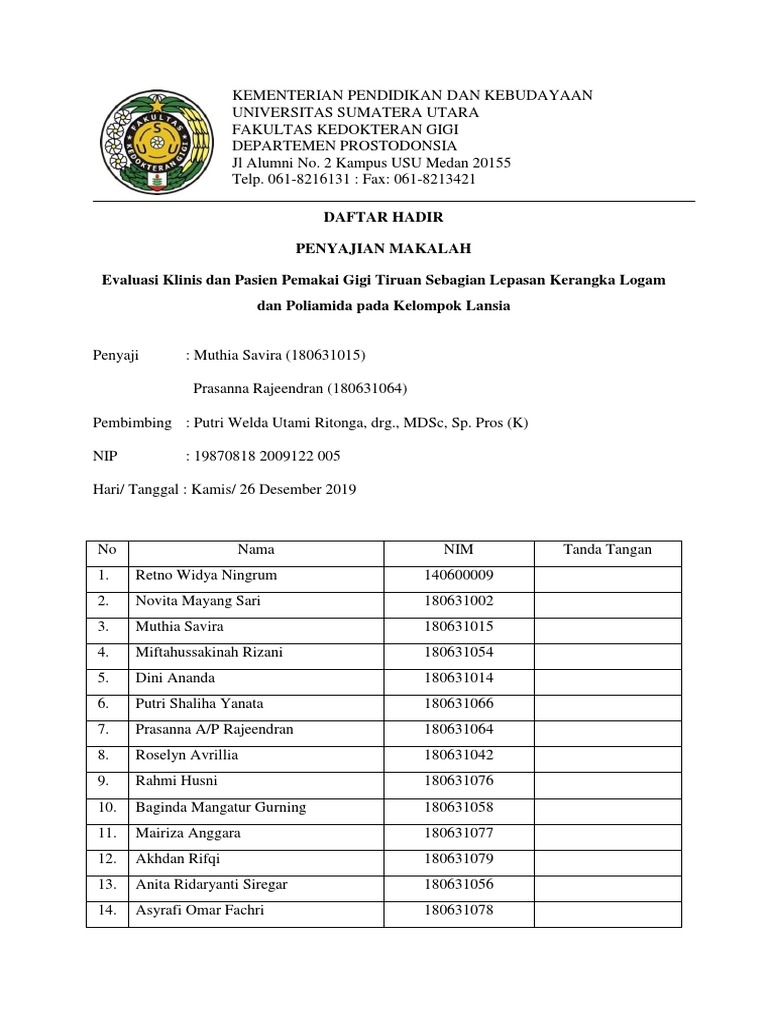 Absen Paper (Rangkap 2) | PDF