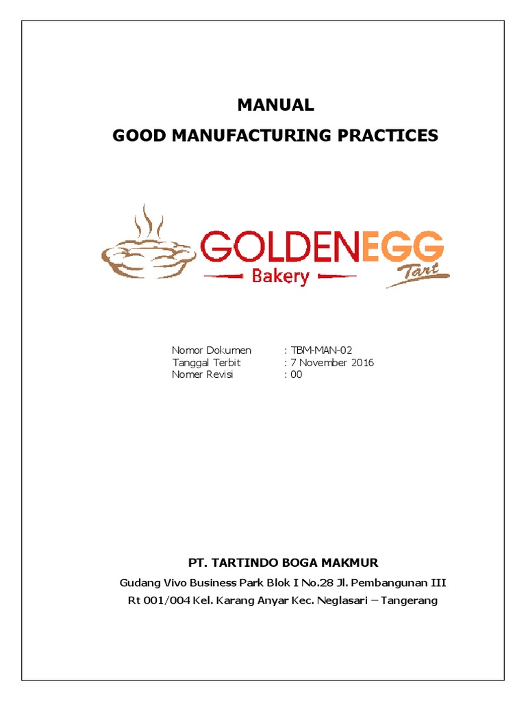TBM-MAN-02 Manual GMP | PDF