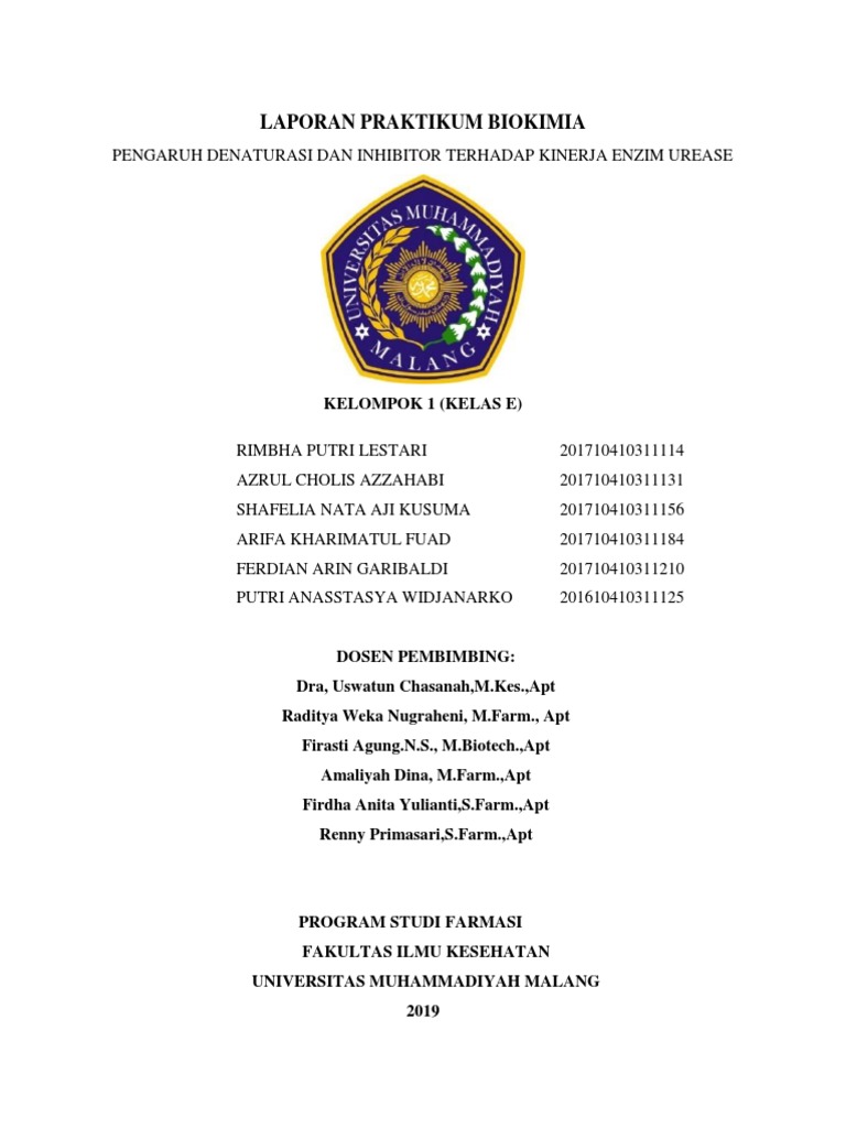 Percobaan Enzim Urease | PDF