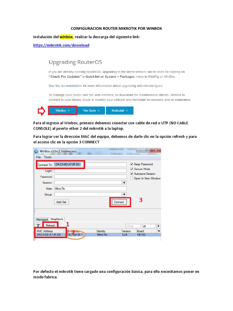 Configuracion Router Mikrotik Por Winbox - 2 | PDF