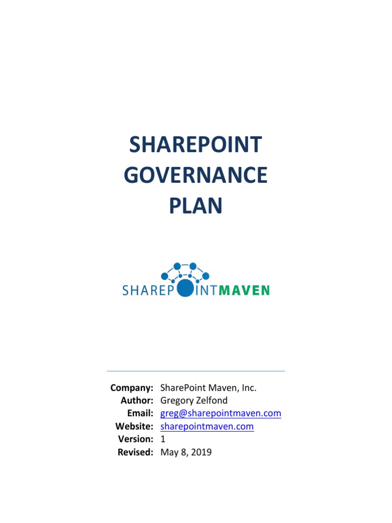 SharePoint Governance Plan (Maven) PDF | PDF | Computers