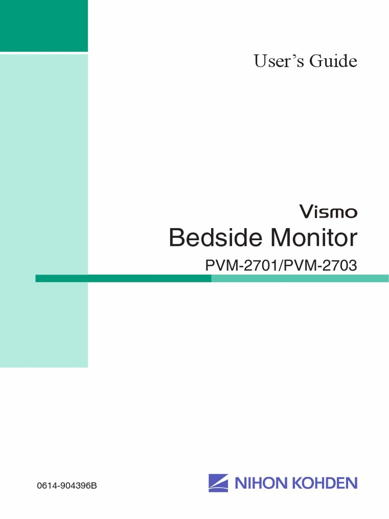 Nihon Kohden PVM-2701 - PVM-2703 Users Guide | PDF