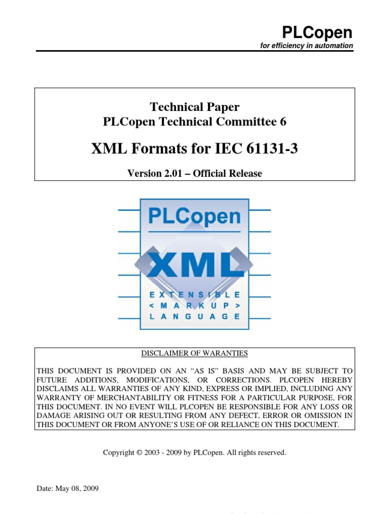 Tc6 XML v201 Technical | PDF | Xml Schema | Xml