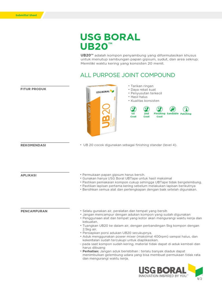 USGBoral UB20 | PDF
