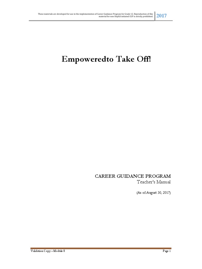 CGP G12 Module 8 Session Guide | PDF