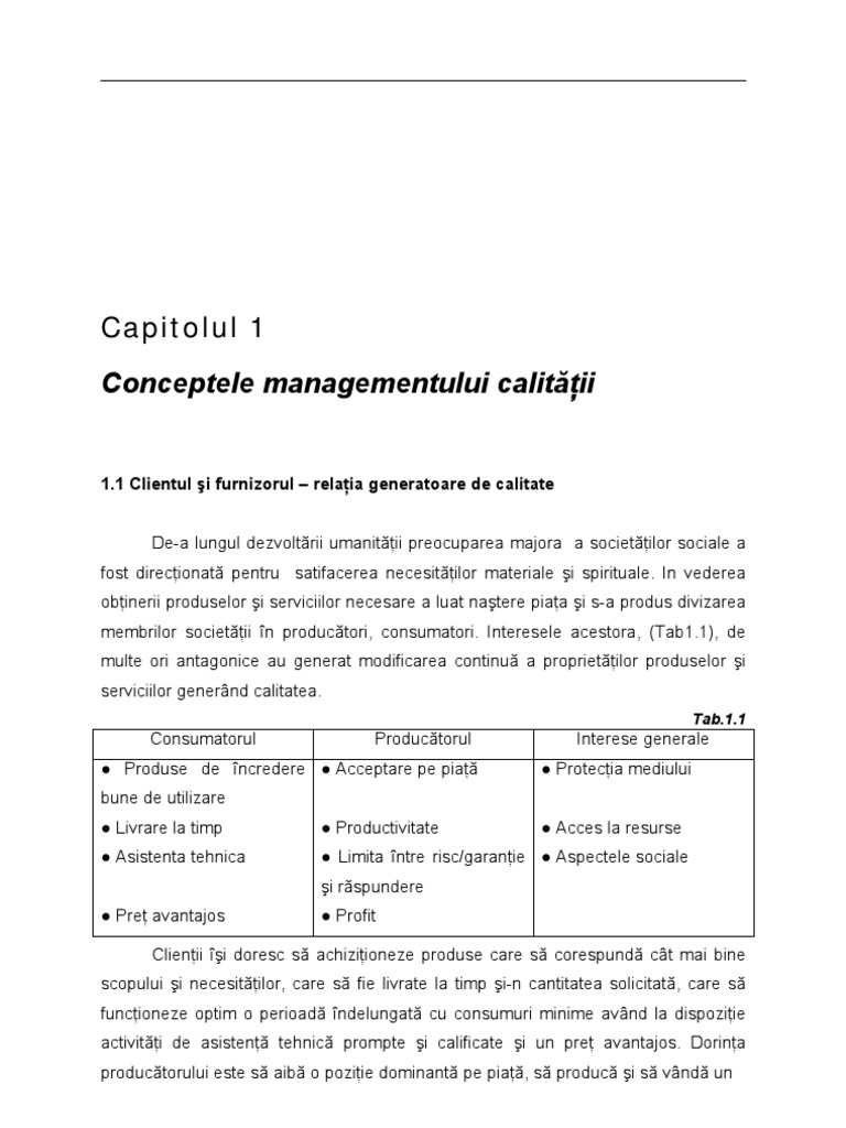 Managementul Calitatii | PDF