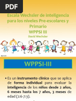 Evaluación Infantil: WPPSI-III | PDF | Aprendizaje | Memoria
