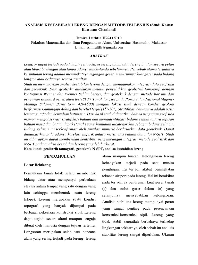Tugas Membuat Jurnal Geoteknik PDF | PDF