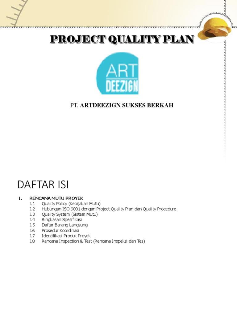 Project Quality Plan | PDF