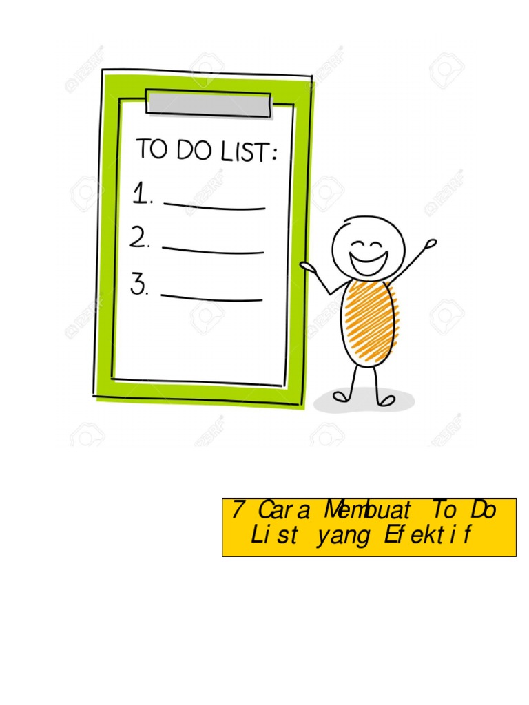 7 Cara Membuat To Do List Yang Efektif | PDF