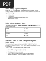 CBSE Practice Questions For Class 12 English Notice Writing Download ...