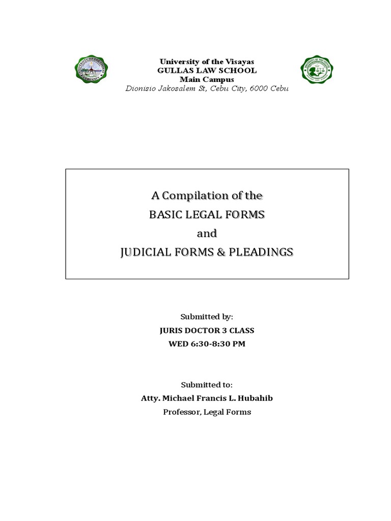 Compilation of Basic Legal Forms | PDF | Law