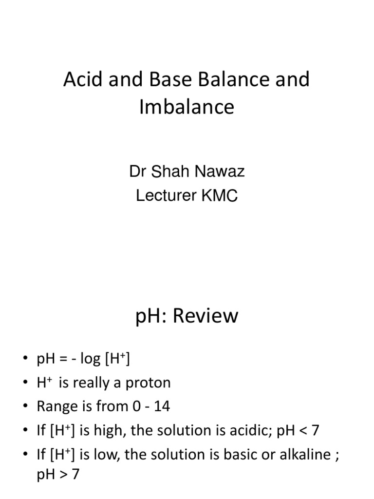 Understanding Acid-Base Balance: The Key Roles of Buffers, Respiration, and the Kidneys | PDF