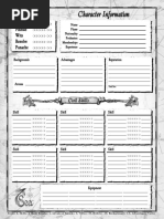 The Expanse RPG Character Sheet | PDF | Weightlessness | Leisure